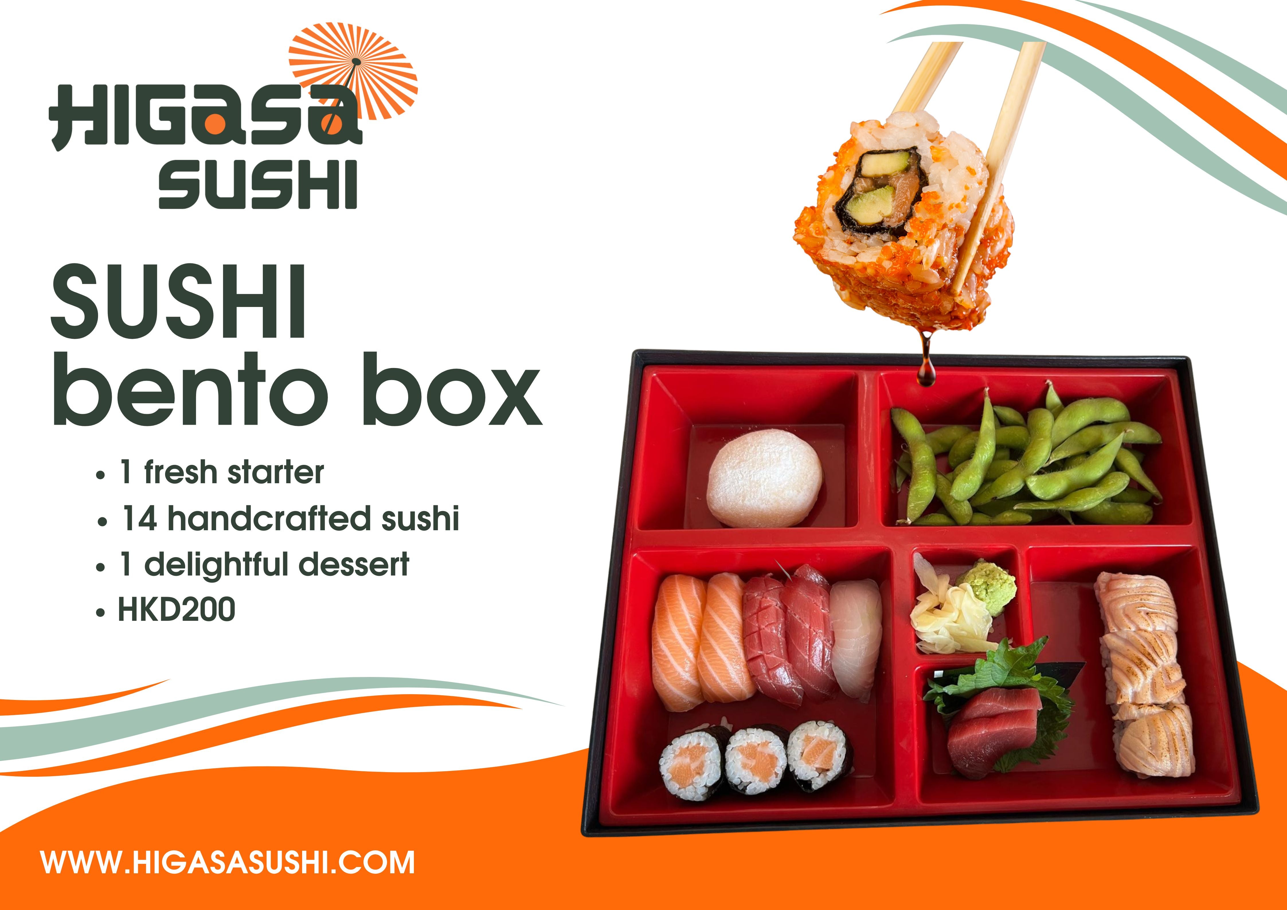 NEW: Sushi bento boxes for your corporate lunches – Higasa Sushi HK